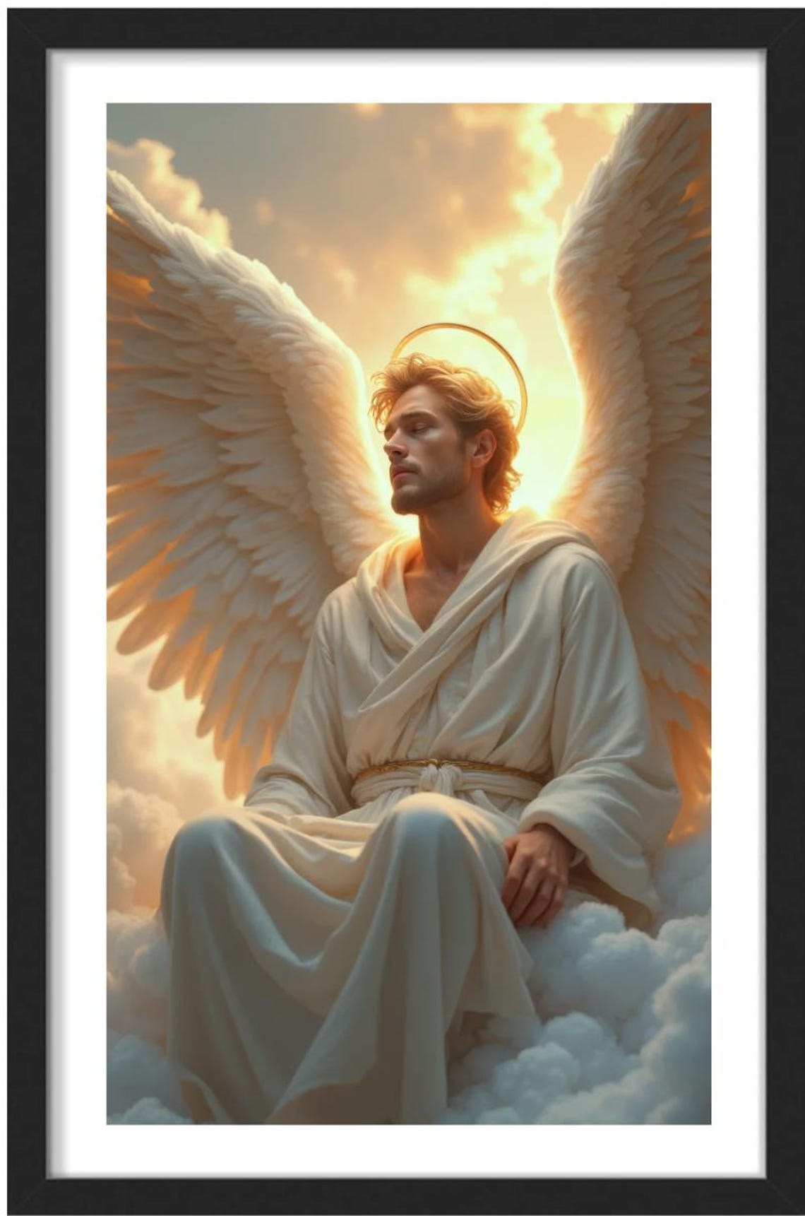 Framed Guardian Angel Gift Angel Poster Angel Wall Art Home Decor ...