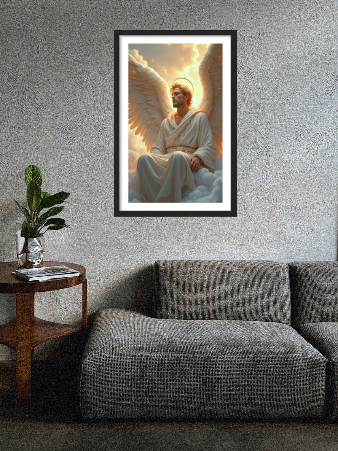 Framed Guardian Angel Gift Angel Poster Angel Wall Art Home Decor ...