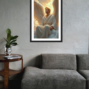 Framed Guardian Angel Gift Angel Poster Angel Wall Art Home Decor ...