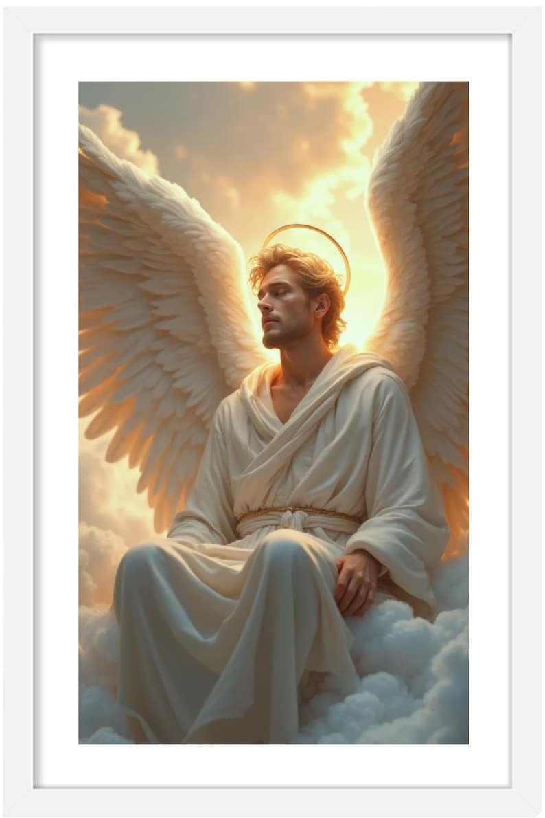 Framed Guardian Angel Gift Angel Poster Angel Wall Art Home Decor ...