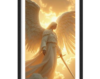 Framed Guardian Angel Gift Angel Poster Angel Wall Art Home Decor ...