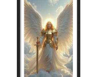 Framed Guardian Angel Gift Angel Poster Angel Wall Art Home Decor ...