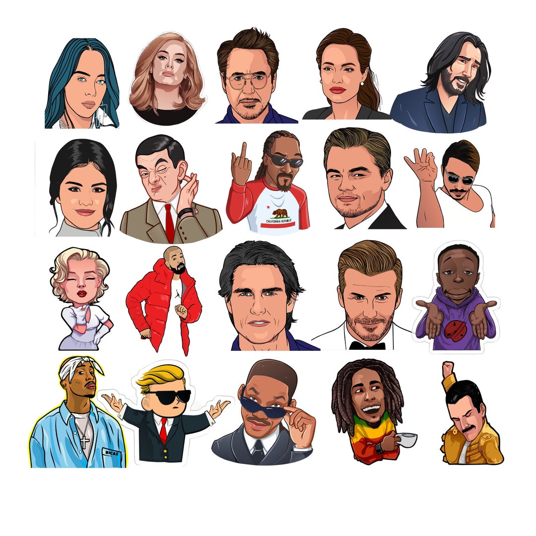 Famous Faces 100SVG-PNG Bundle,famous Sticker,layered Mega Bundle - Etsy