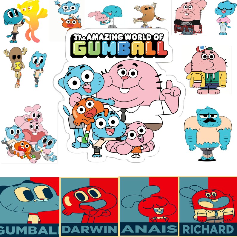 100+ Gumball SVG PNG Bundle, Gumball All Caracters Layered Bundle, Svg ...
