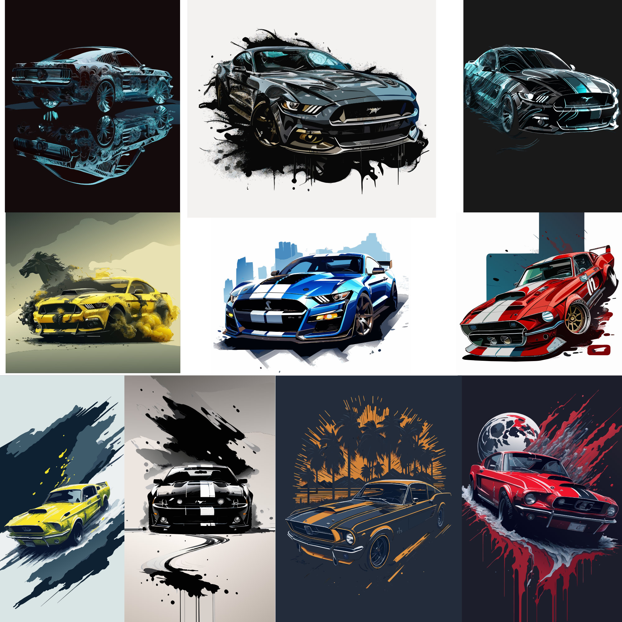 Mustang Svg Bundle, Mustang Car Logo Svg, Mustang Svg, Mustang ...