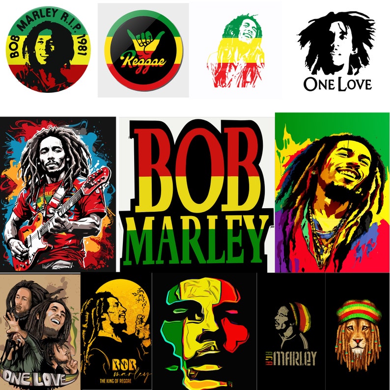 Bob Marley SVG-PNG Bundle, Bobmarley Vector, Bobmarley Cutfile ...