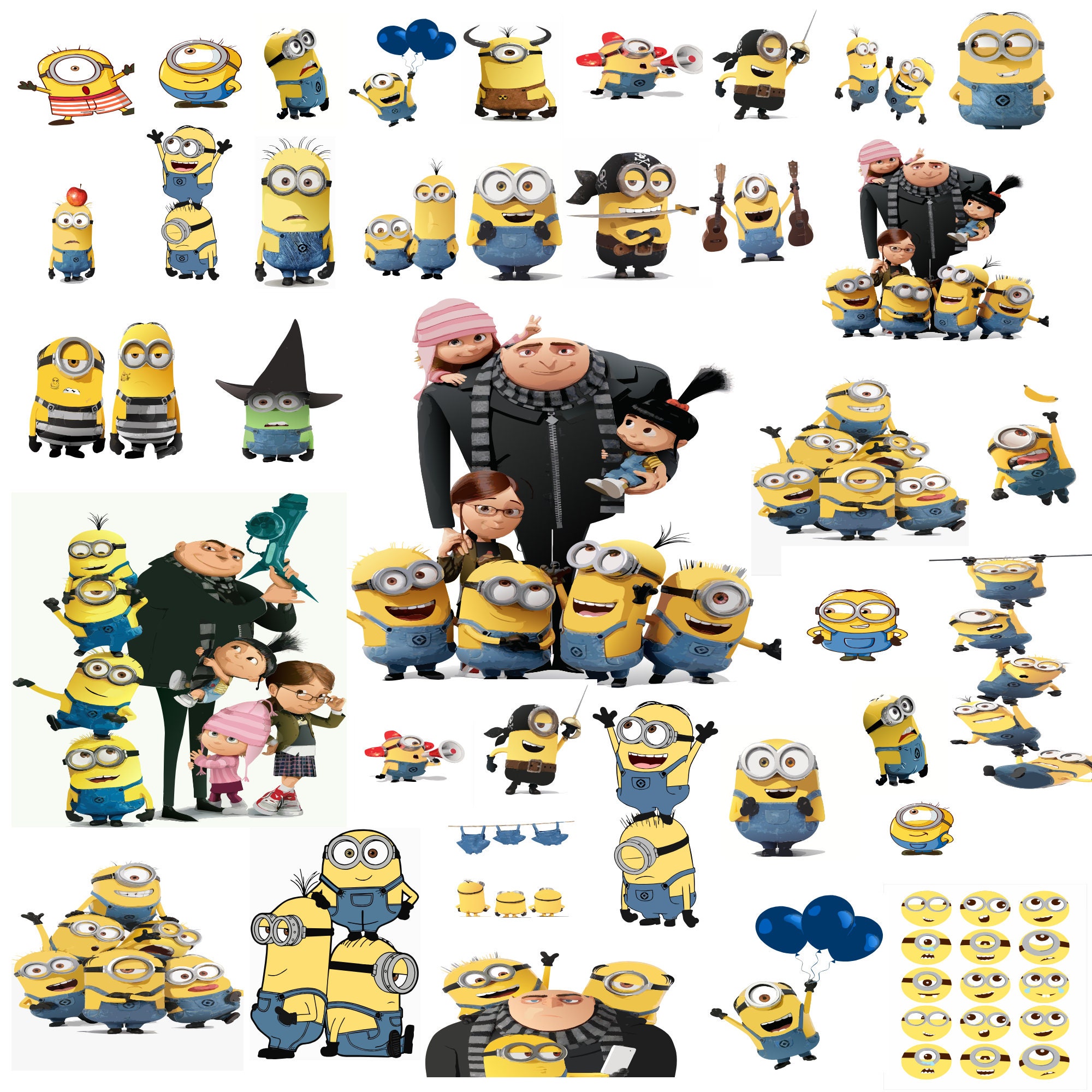 Mi-nions Mega Bundle Cartoon SVG PNG Files - Etsy