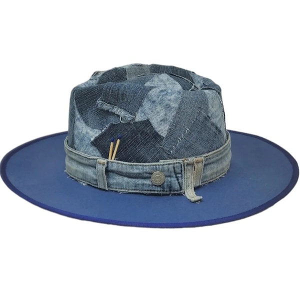 Denim Fedora Hat - Etsy