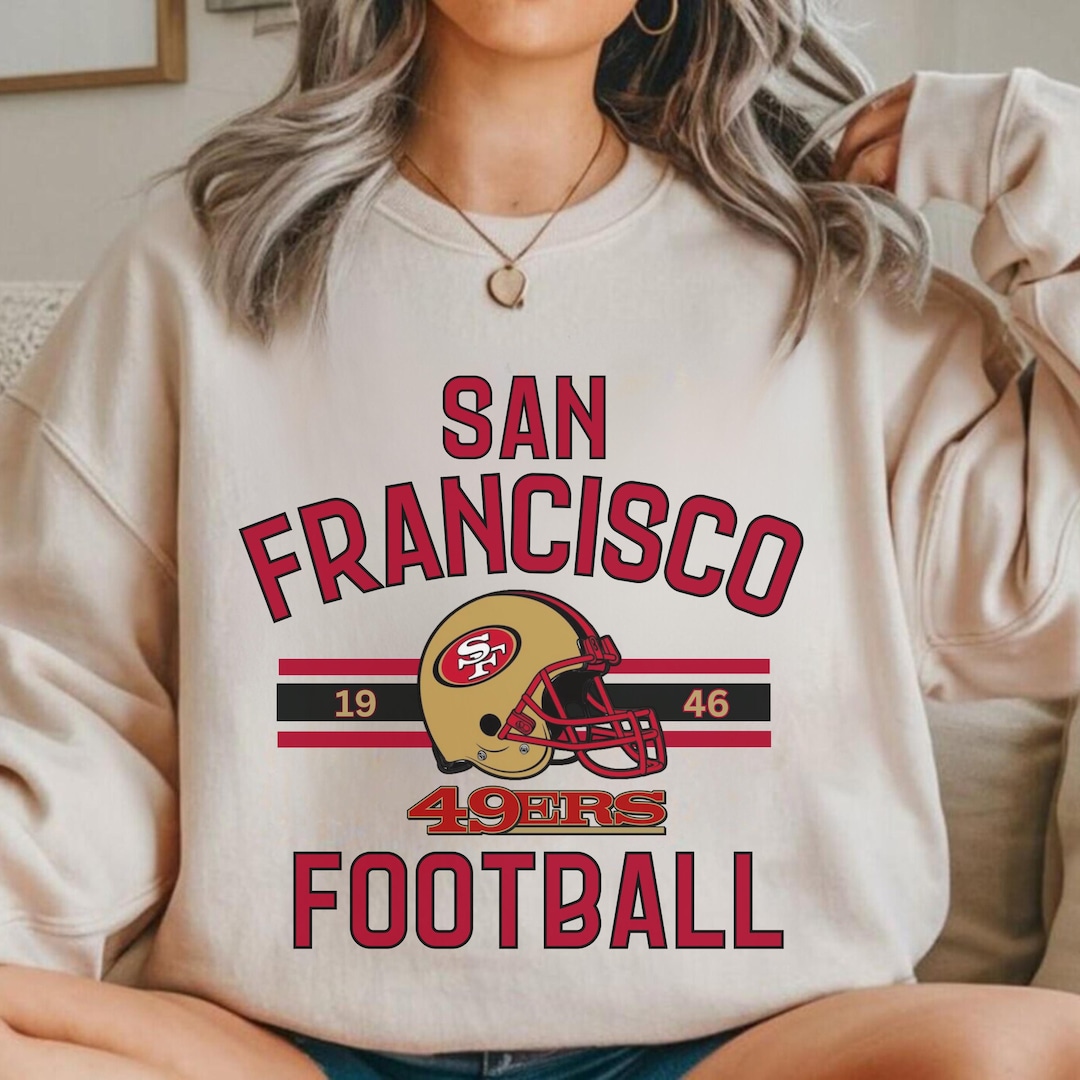 Retro San Francisco FOOTBALL Sweatshirt,sf 49ers Football Shirt,vintage ...