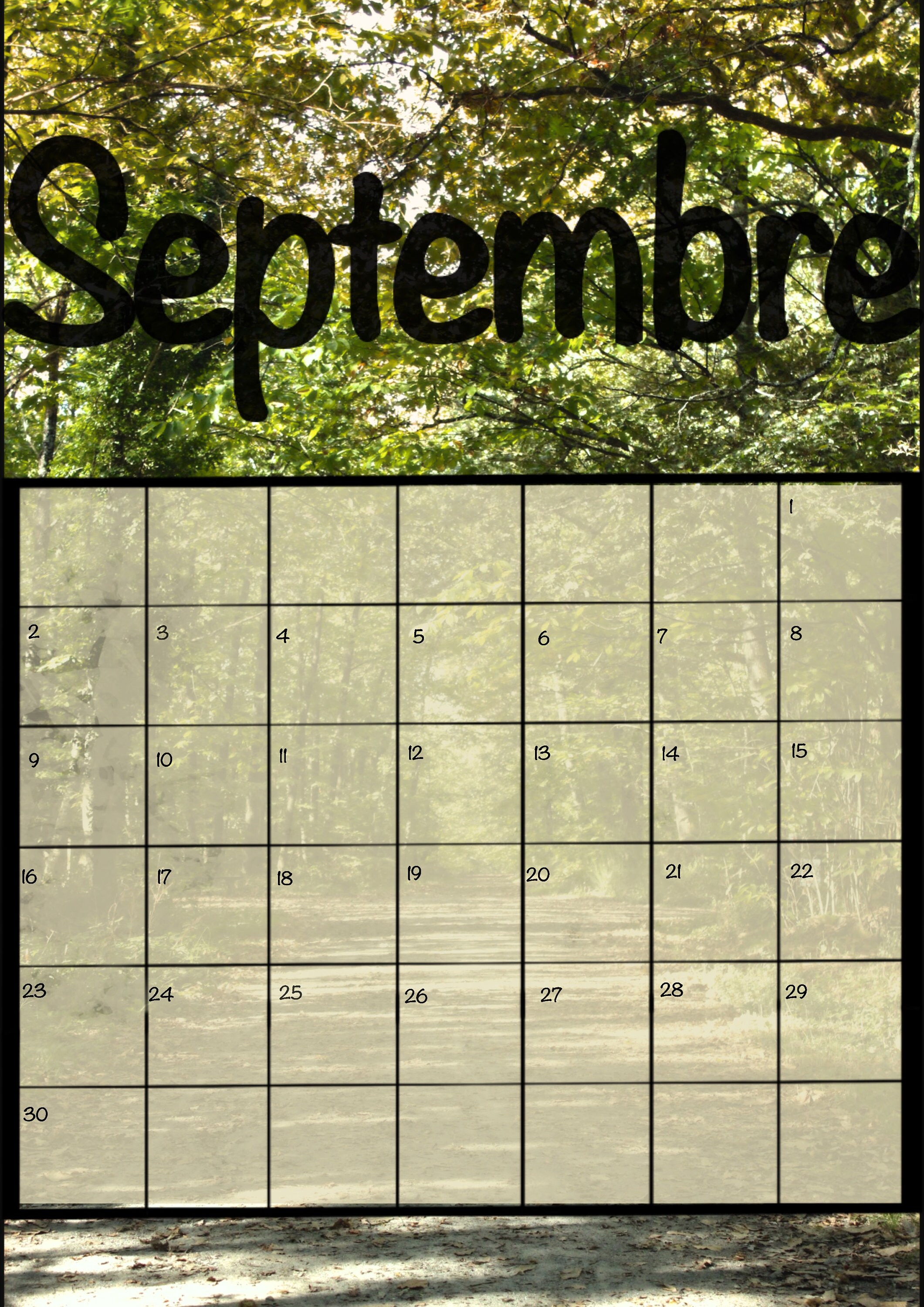 2024 Digital Calendar Forest Theme - Etsy