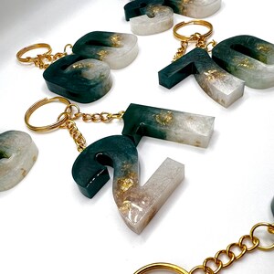 Personalised Resin Birthday Keyring | Handmade Green Keychain for 16th ...