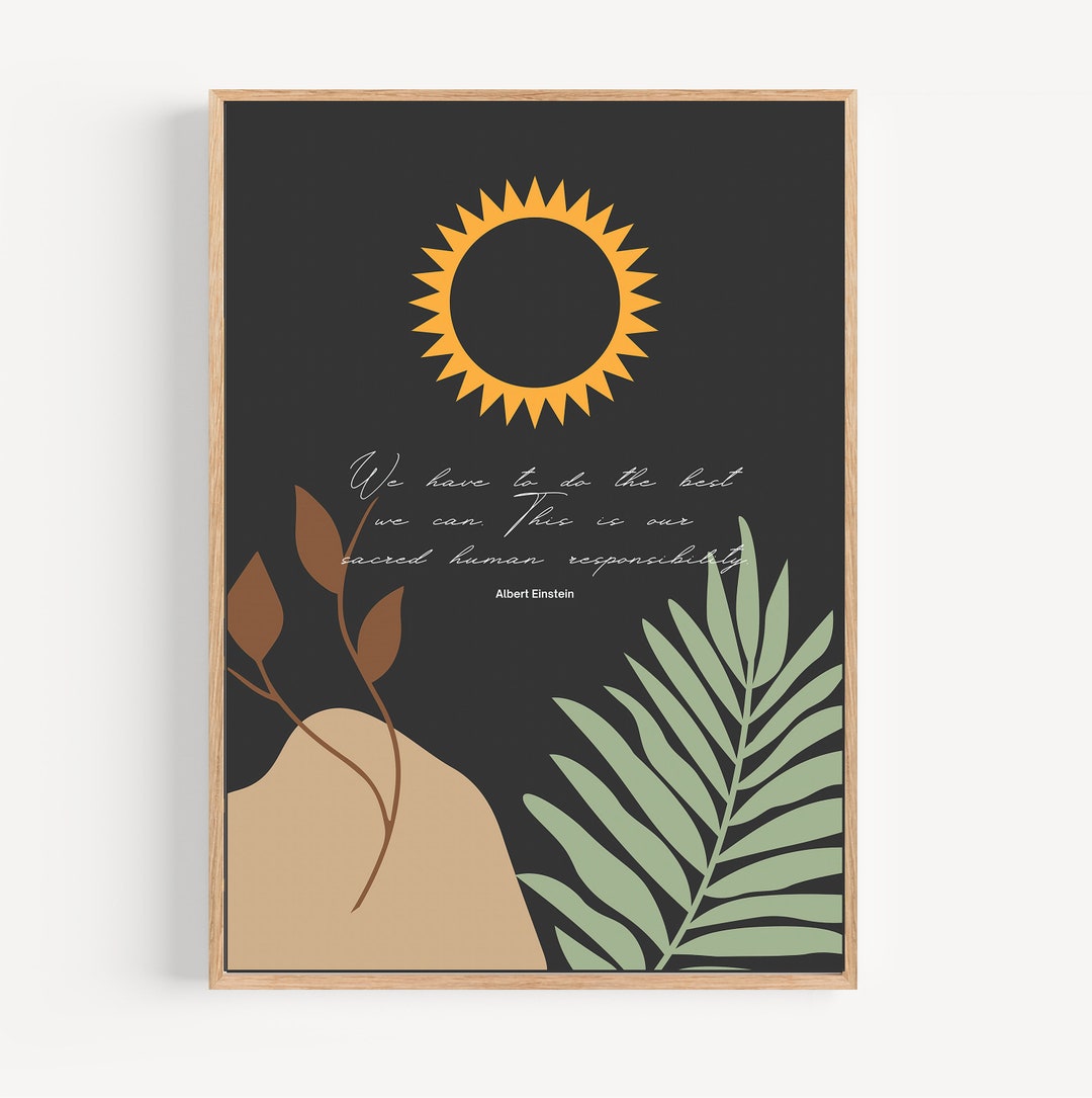 Boho Quote Art Minimalist Dark Poster Printable | Motivational Digital ...