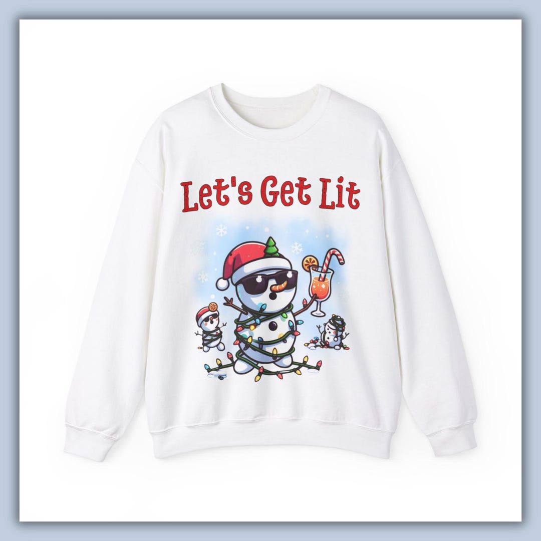 Cool Snowman Christmas Jumper Funny Slogan Christmas Sweatshirt Cosy ...