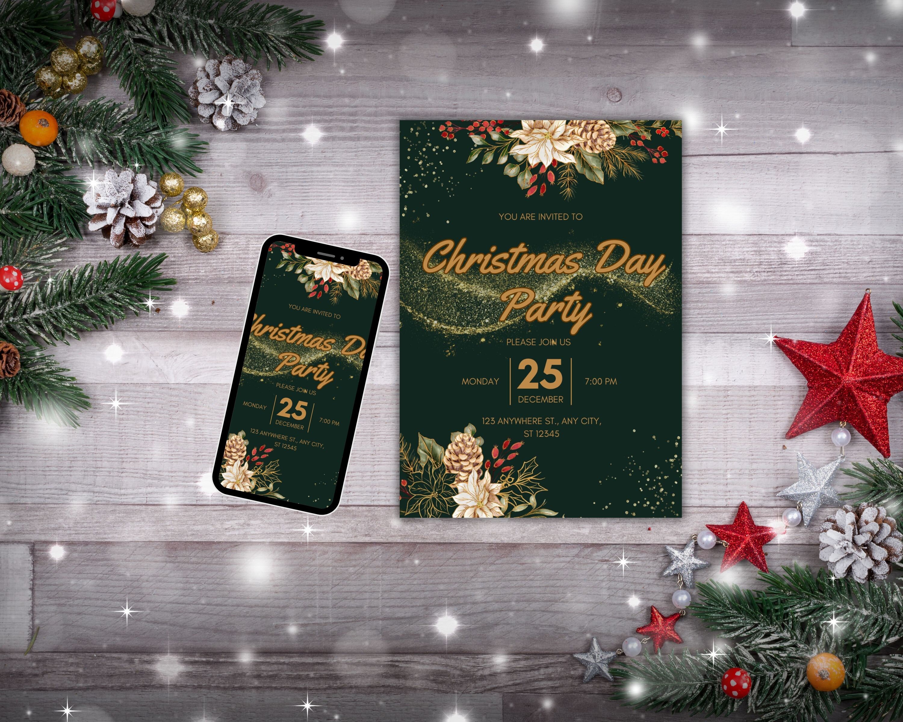 Christmas Bundle Printables PDF Christmasparty Templates Instant ...