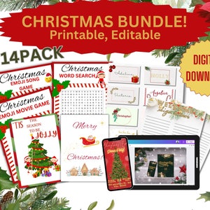 Christmas Bundle Printables PDF Christmasparty Templates Instant ...
