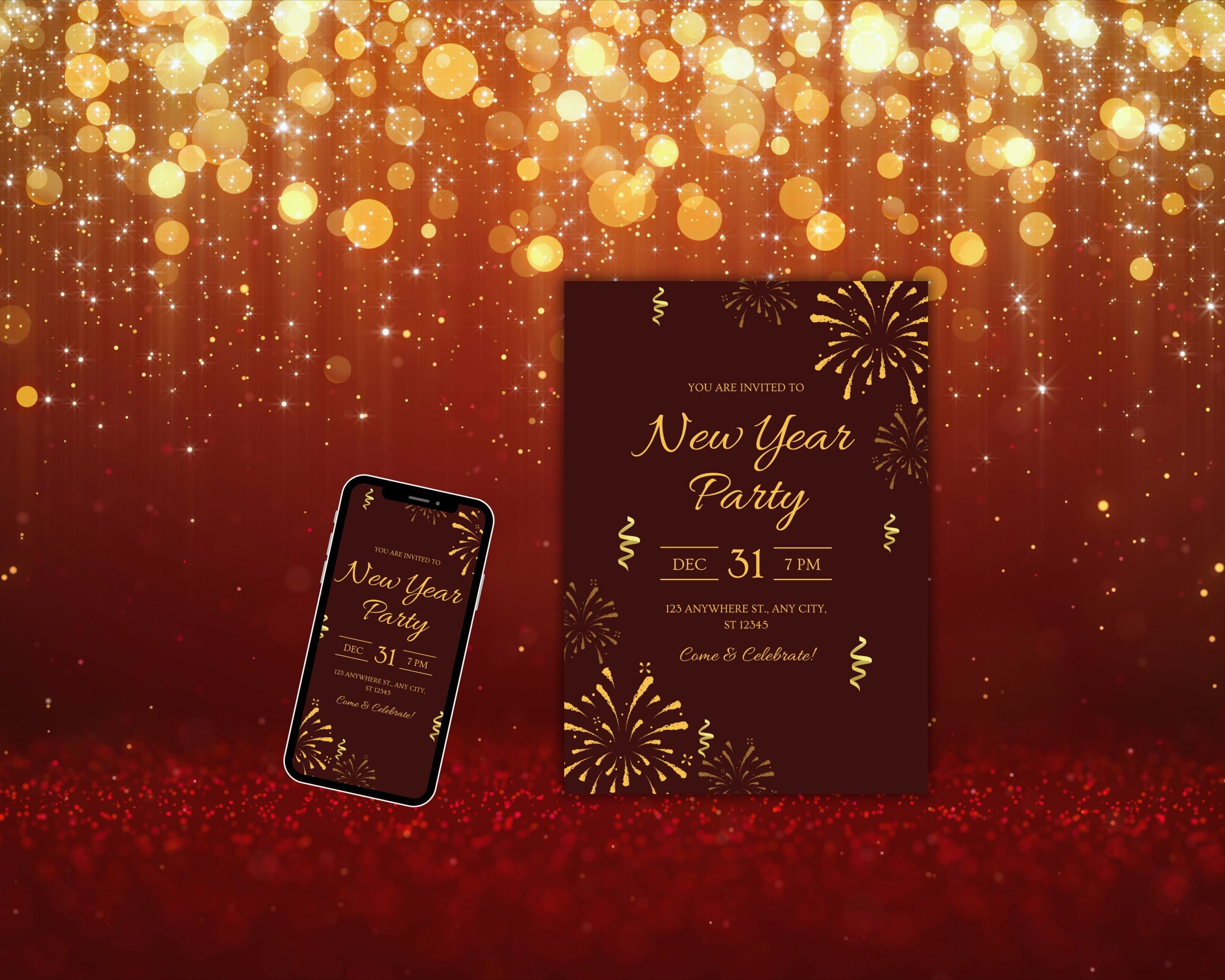 New Years Bundle Printable PDF New Years Printables Editable Templates ...