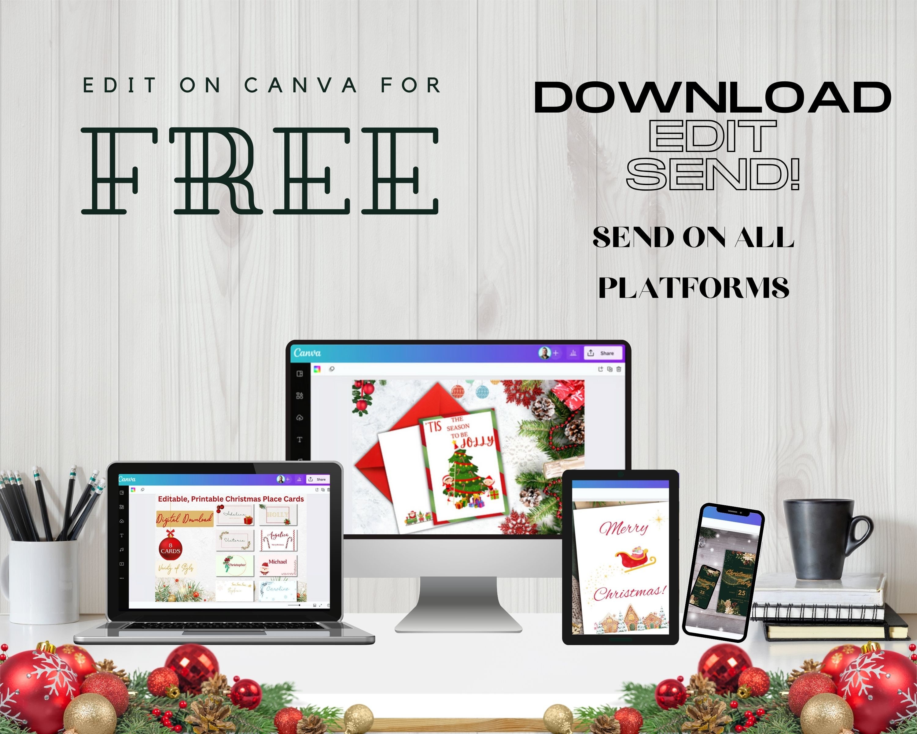 Christmas Bundle Printables PDF Christmasparty Templates Instant ...