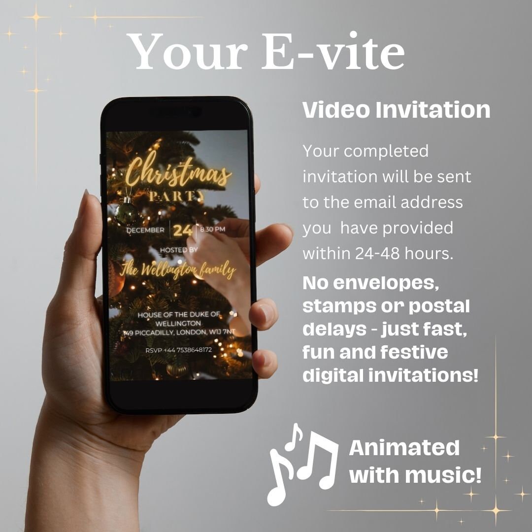 Digital Christmas Party Invitation | Christmas Party Video Invitation ...