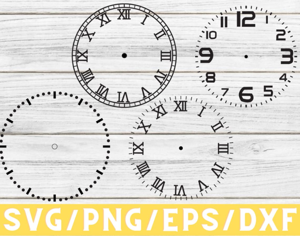 CLOCK FACE SVG Bundle, Clock Face Clipart, Clock Face Svg for Cricut ...