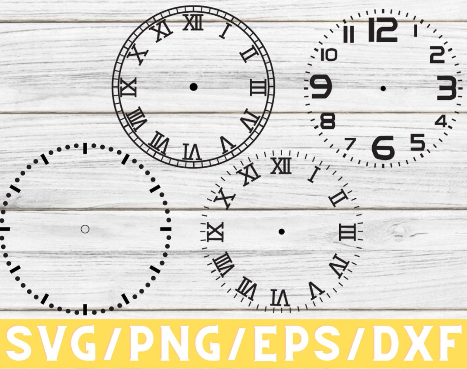 CLOCK FACE SVG Bundle, Clock Face Clipart, Clock Face Svg for Cricut ...