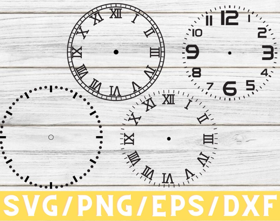 CLOCK FACE SVG Bundle, Clock Face Clipart, Clock Face Svg for Cricut ...