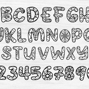 SPIDER ALPHABET SVG Bundle, Spider Alphabet Clipart, Halloween Letters ...