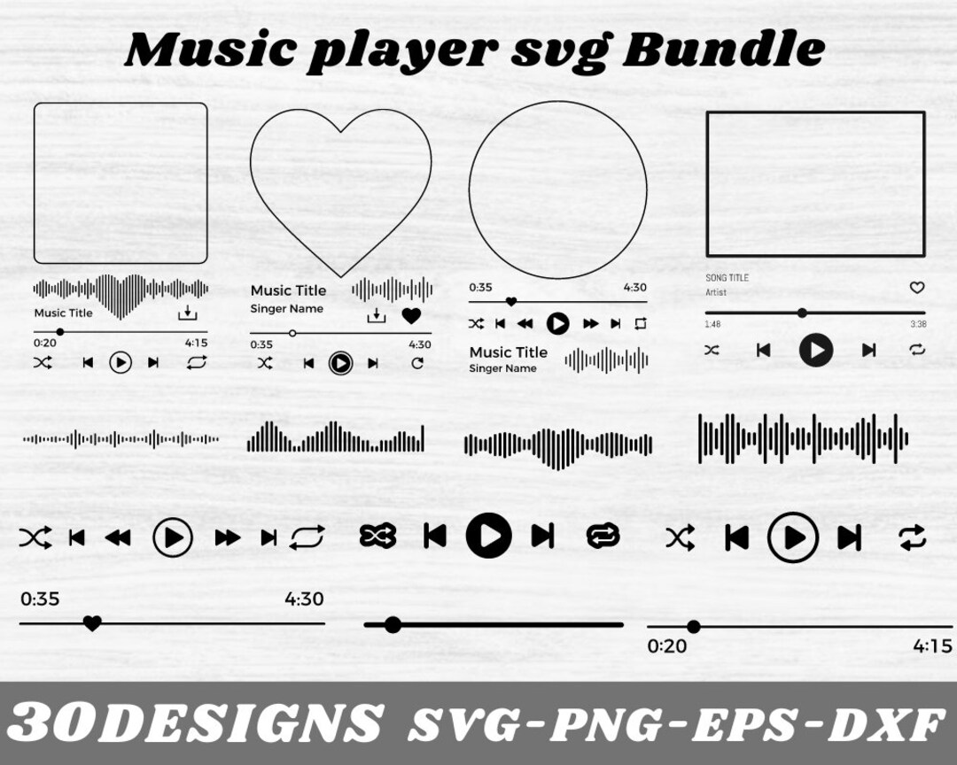 Music Player Svg Bundle, Music Player Cut Files, Acrylic Song Art ...