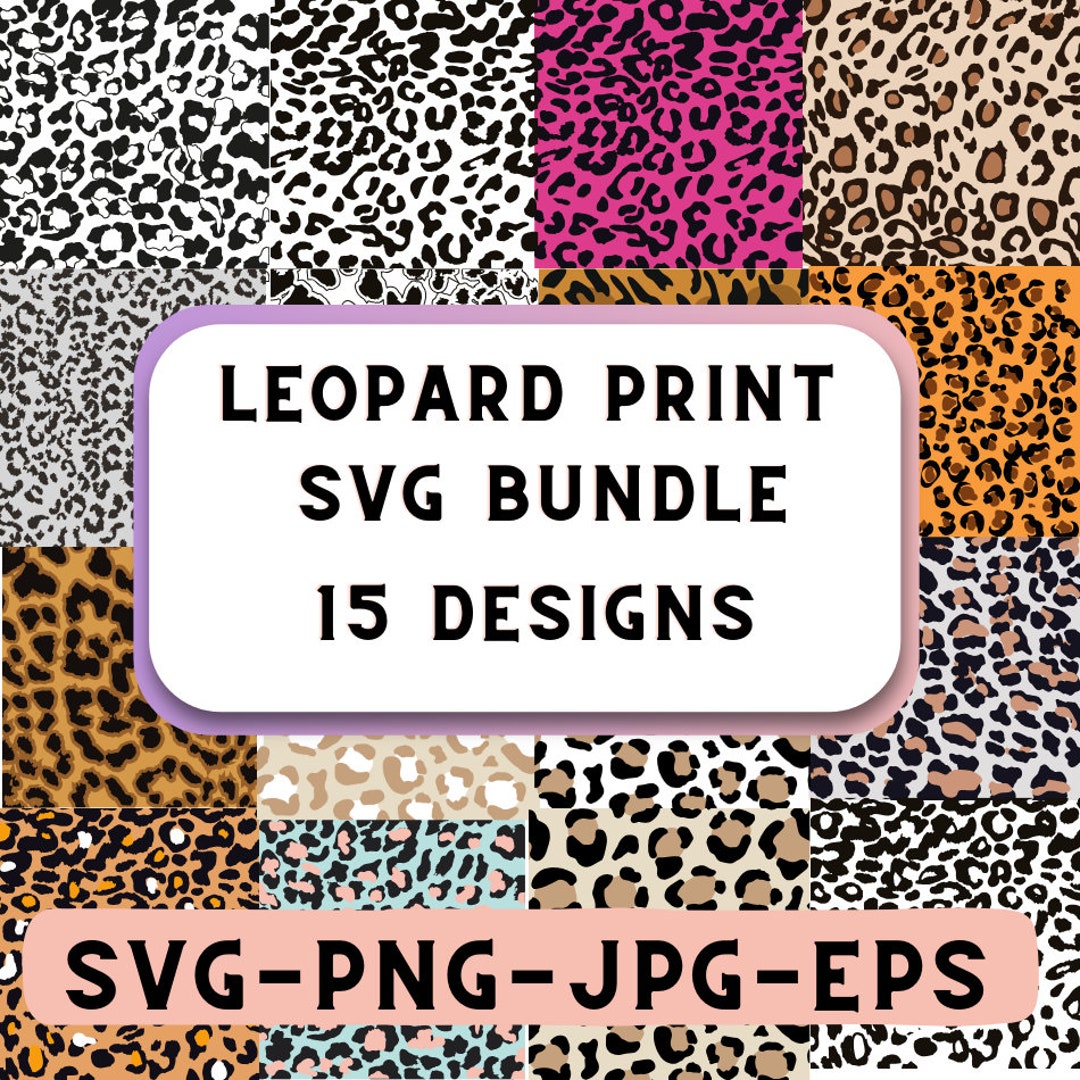 Leopard Print SVG Bundle, Leopard SVG, Layered Leopard Print, Leopard ...