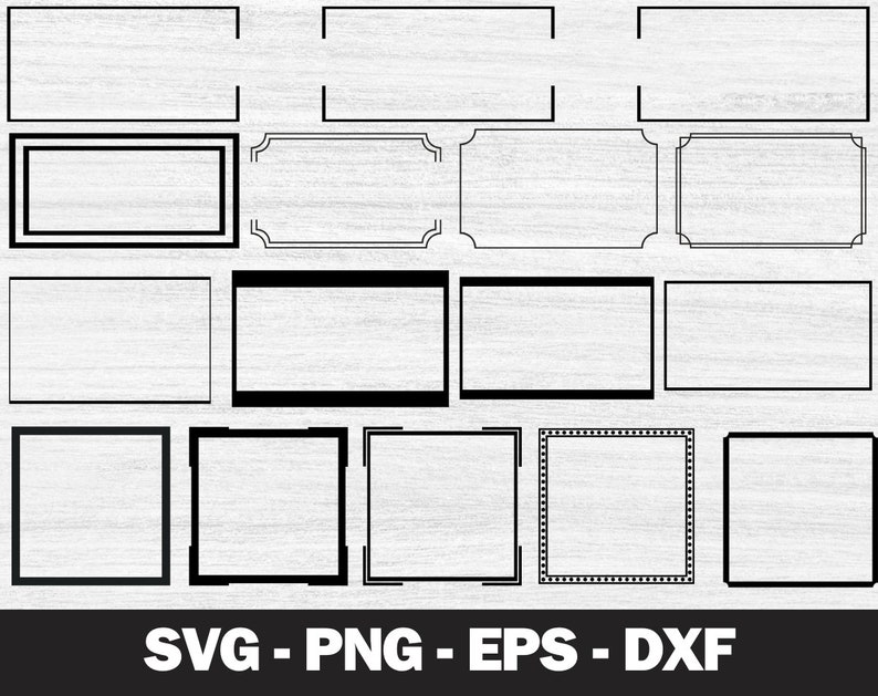 RECTANGLE SVG, Frame SVG, Instant Download, Frame Clipart, Rectangle ...