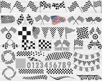 Racing Flag SVG Bundle, Racing Stripes Svg, Racing Clipart, Race Car ...
