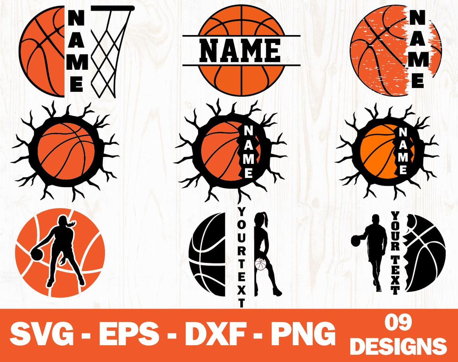 Basketball SVG Bundle, Basketball Monogram Svg, Basketball Name Svg ...