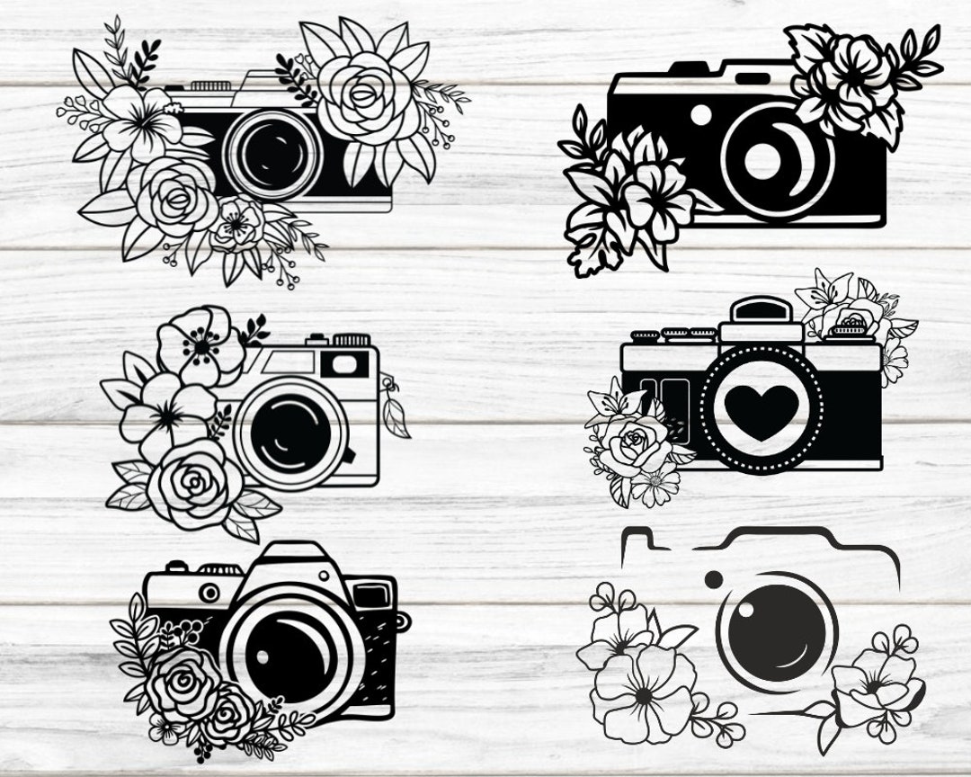 Floral Camera SVG Bundle, Photographer SVG, Photography SVG, Floral ...