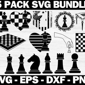 Chess Figures SVG, Chess Svg, Chess Pieces Bundle, Chess Silhouette ...