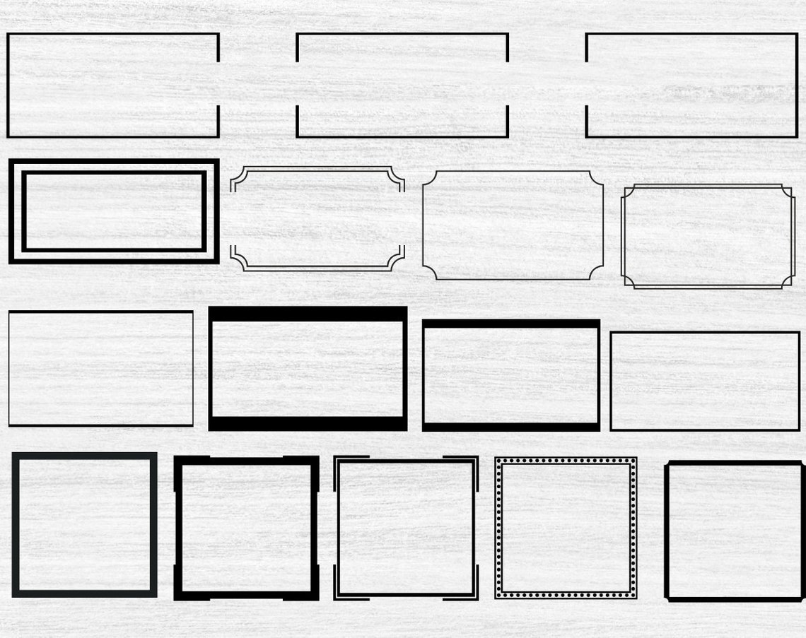 RECTANGLE SVG, Frame SVG, Instant Download, Frame Clipart, Rectangle ...