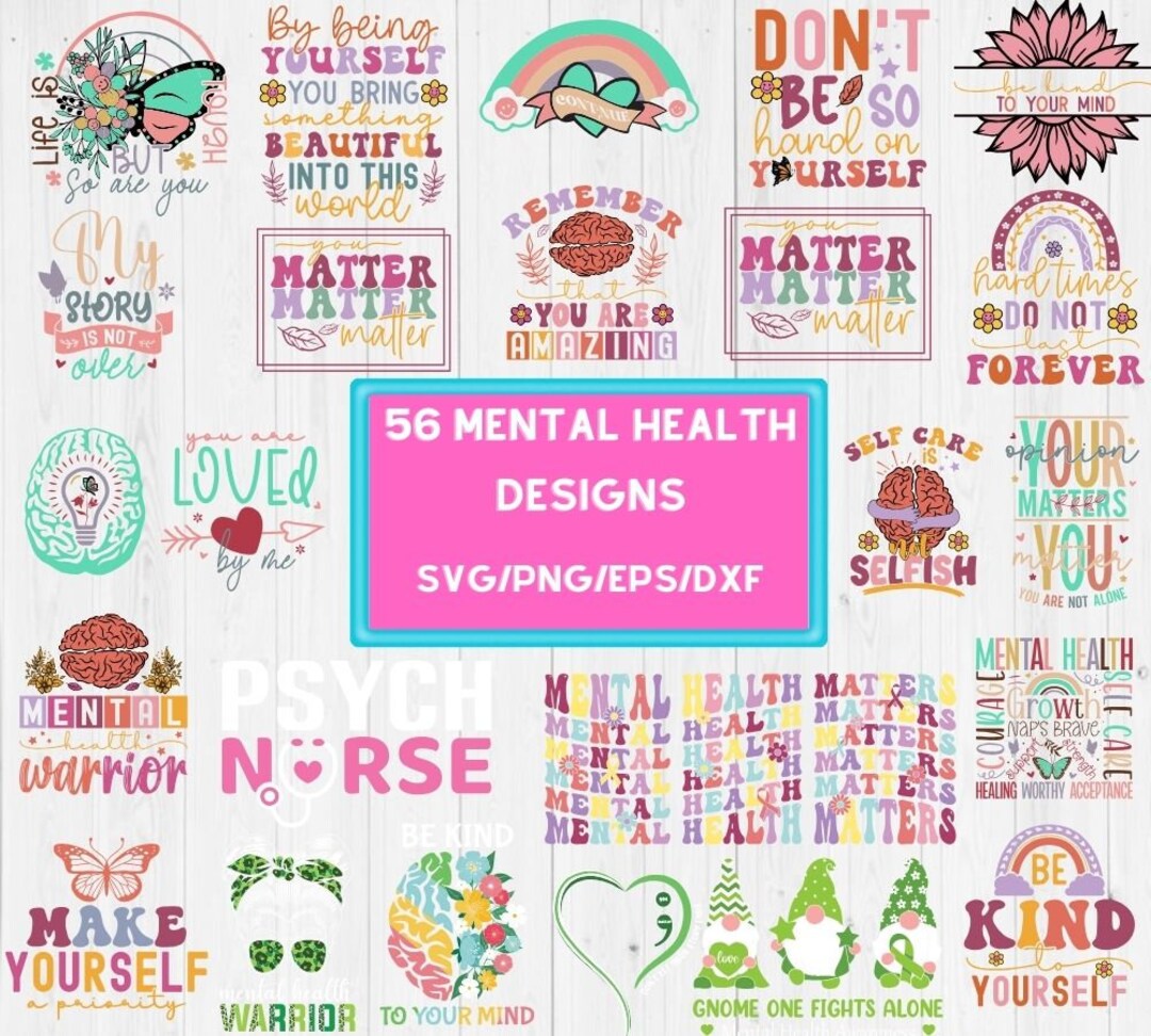 Mental Health Matters SVG Bundle, Big Bundle SVG File for Cricut ...