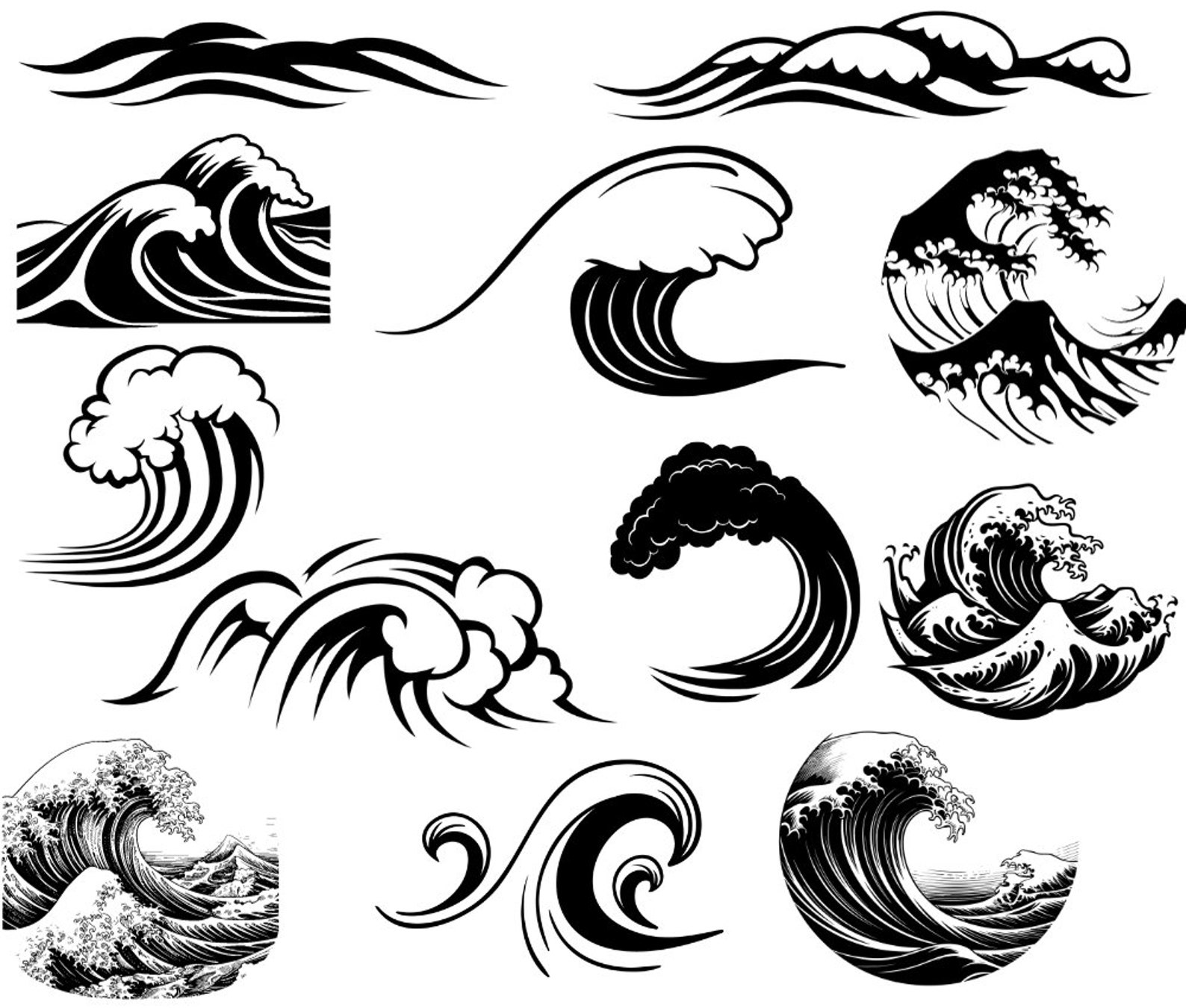 WAVE SVG, Wave Svg Cut Files for Cricut, Wave Clipart, Waves Svg Cut ...