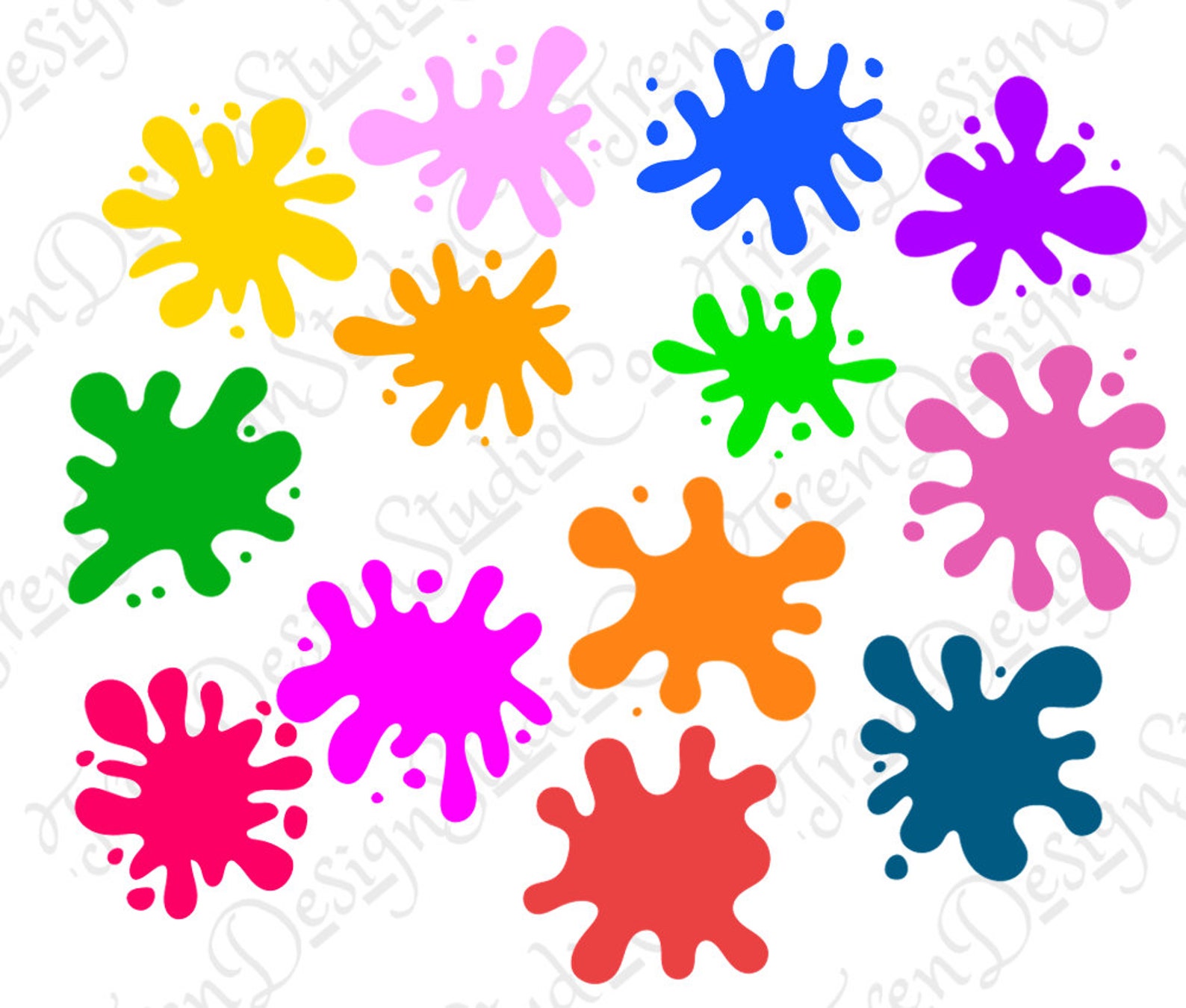 Paint Splatter SVG, Bundle, Paint Splats Svg, Paint Svg, Clipart ...