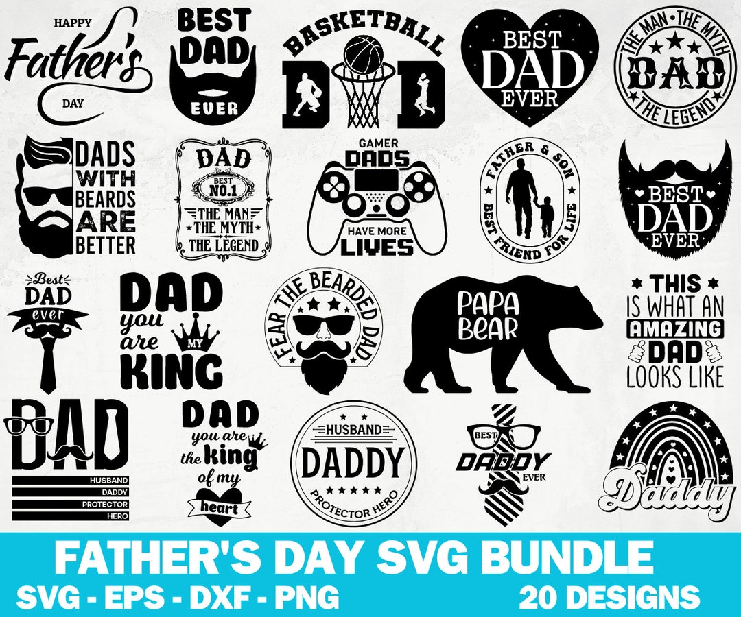 Fathers Day SVG Bundle, Fathers Day SVG, Best Dad, Fanny Fathers Day ...