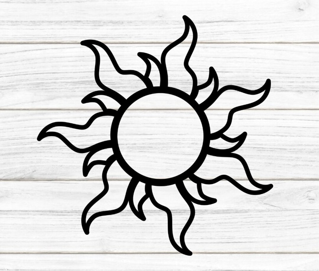 Black Sun or Sunshine Silhouette for Beach or Summer or Celestial Theme ...