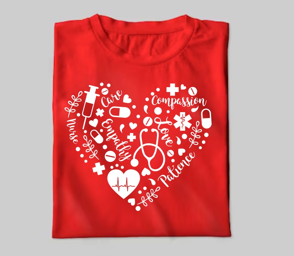 Nurse Adjectives and Icons Svg, Files for Cutting Machines, Digital ...