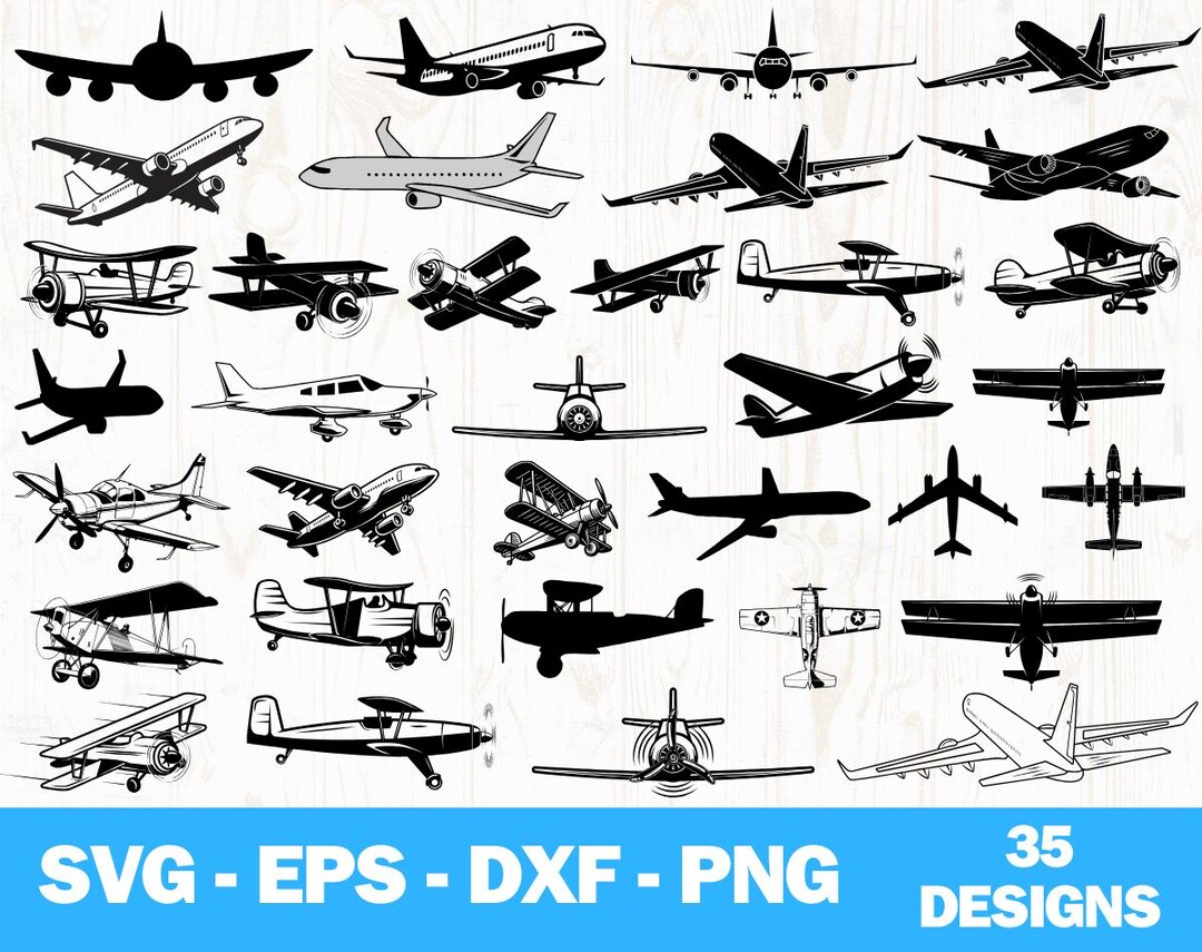 AIRPLANE SVG Bundle, AIRPLANE Svg Cut Files for Cricut, Military Plane ...