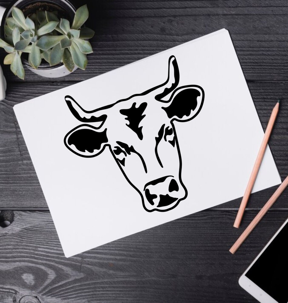 Cow Face SVG Cow SVG Cow Animal SVG Cow Head Svg Cow - Etsy