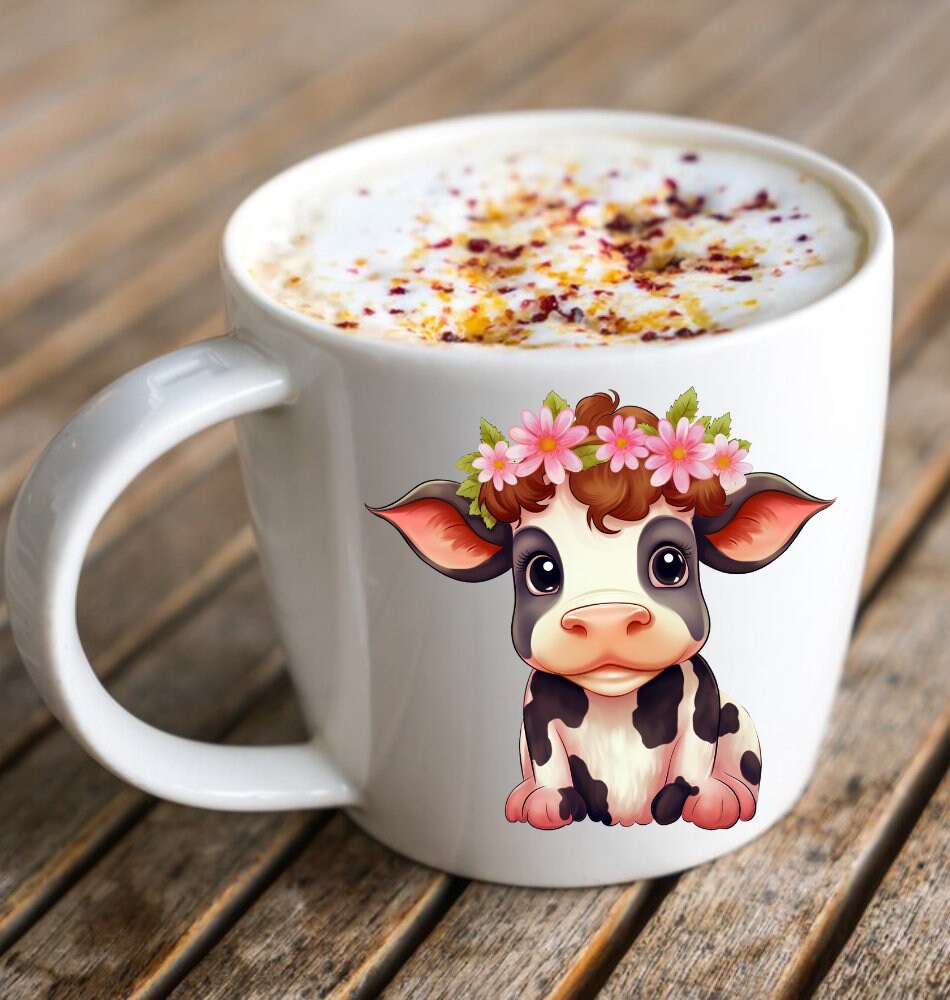 Cute Cow Clipart 4 High Quality Pngs Digital Download Card Making ...