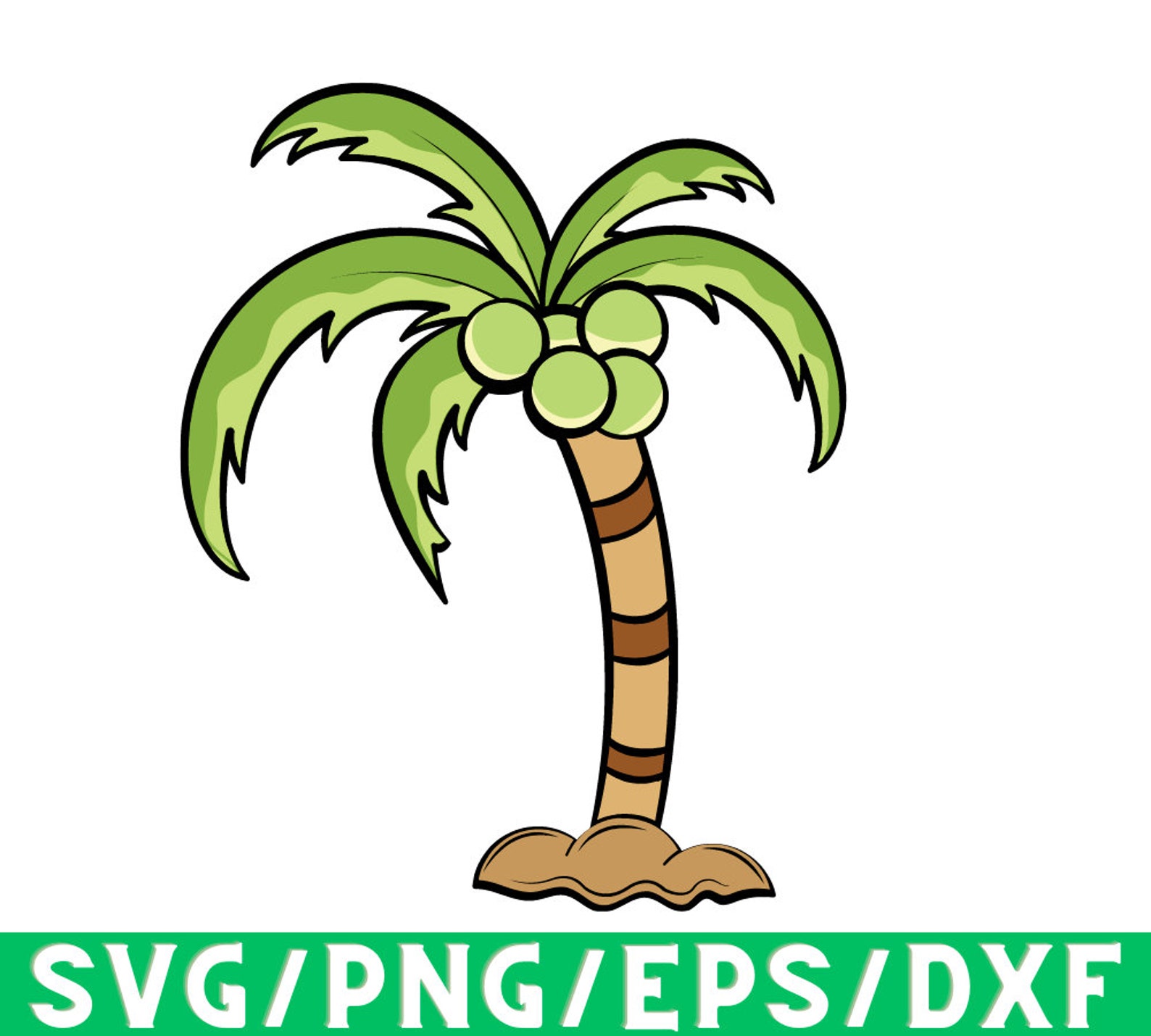 Palm Tree SVG, Layered Palm Tree SVG, Colored Palm Tree Svg, Summer SVG ...