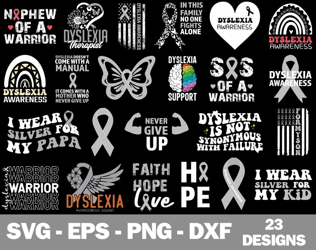 Dyslexia Awareness Svg Png Bundle, Wavy Text Dyslexia Therapist Svg ...