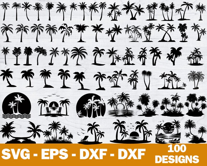 Palm Tree SVG Bundle Palm Tree PNG Bundle Palm Tree Clipart Palm Tree SVG Cut Files for Cricut ...