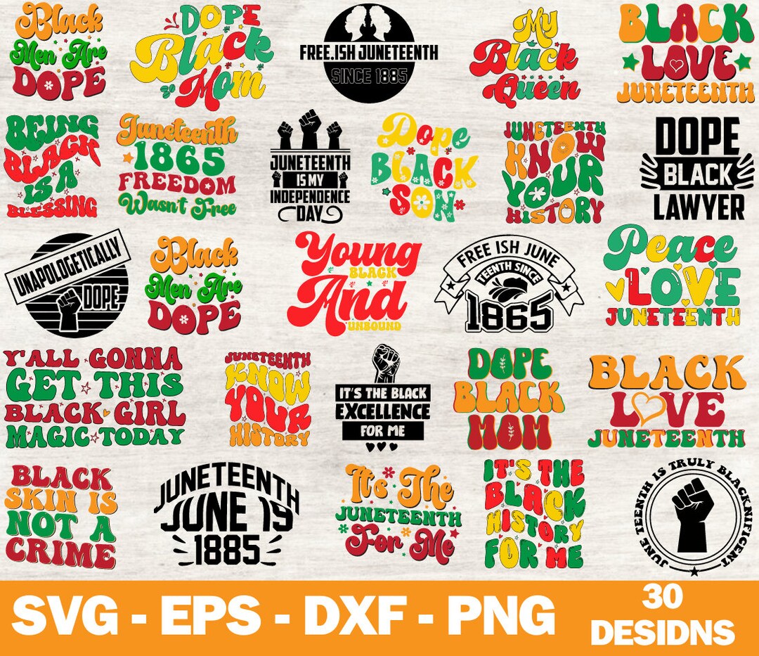 Juneteenth SVG Bundle / Black History Month SVG / Free Commercial Use ...