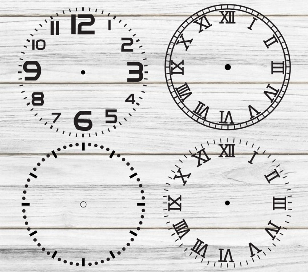 CLOCK FACE SVG Bundle, Clock Face Clipart, Clock Face Svg for Cricut ...