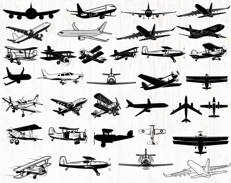 AIRPLANE SVG Bundle, AIRPLANE Svg Cut Files for Cricut, Military Plane ...
