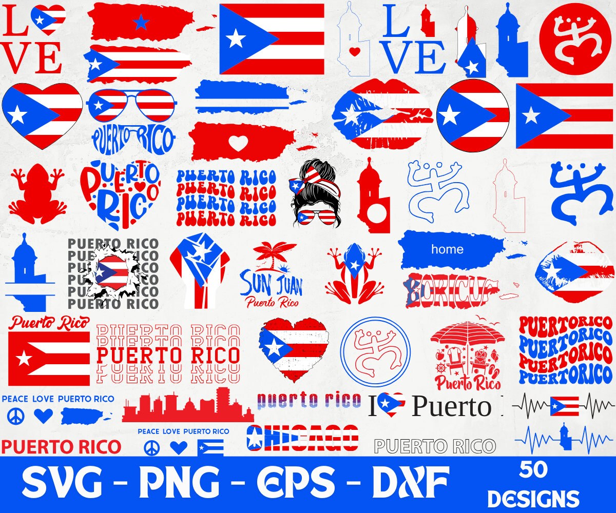 Puerto Rico svg, latina svg, cricut svg, puerto rico png, bandera de ...